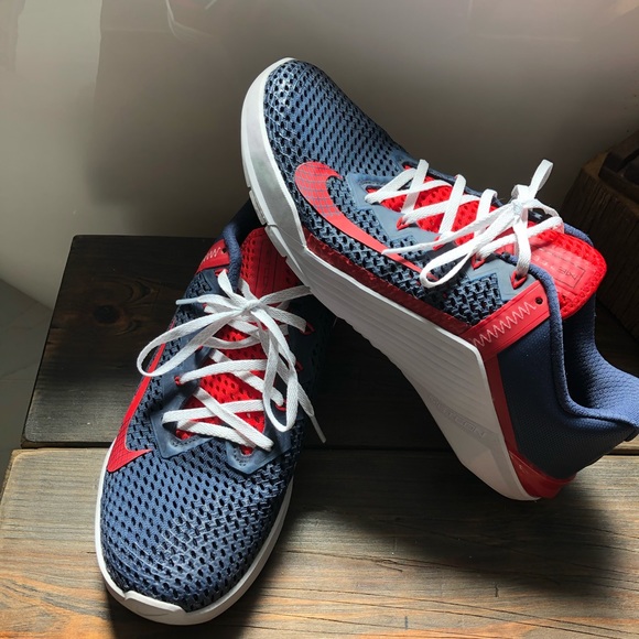 Nike | Shoes | Nike Custom Metcon 6 Mens 1 Navy Red White | Poshmark